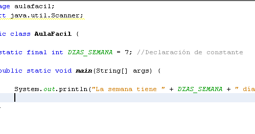 Java y netbeans : Tema 5: constántes