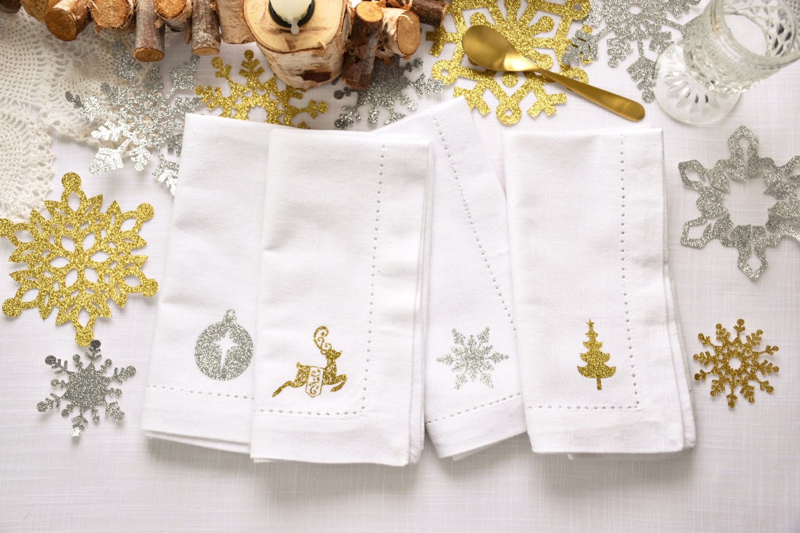 Woman in Real Life: DIY Christmas Napkin Iron-On Designs and How To Use ...