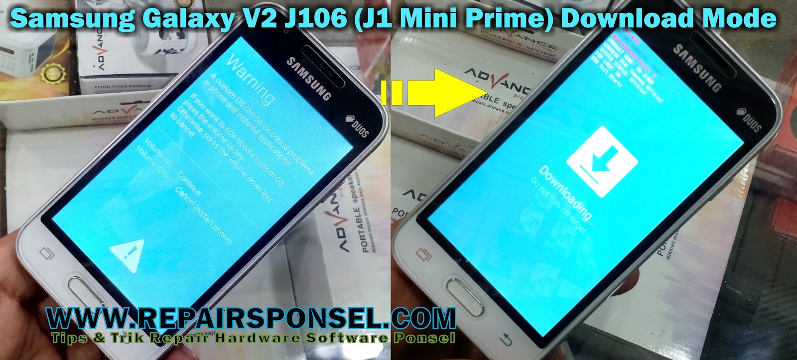 Cara Flash Samsung Galaxy V2 J106 (J1 Mini Prime) via Odin - Repairs Ponsel