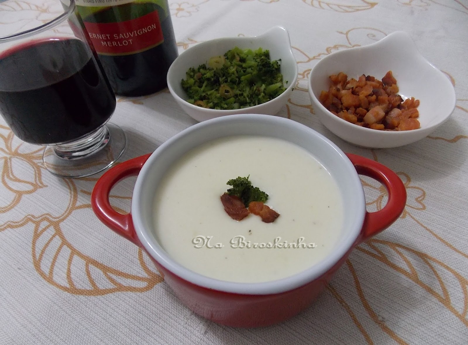 Sopa Creme de Queijo - Na Biroskinha