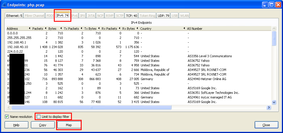 How to create a GeoIP map report with Wireshark ~ Hacking while you're ...