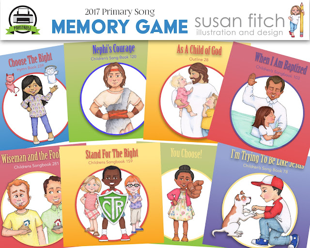 susan fitch design: 2017 Primary Song Memory Game
