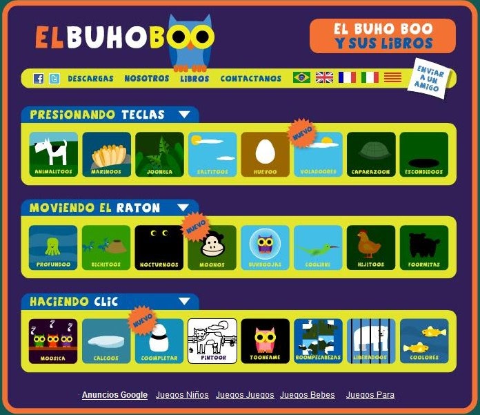 Geli Cano. Recursos para Educación Infantil.: EL BUHO BOO. JUEGO ON LINE.