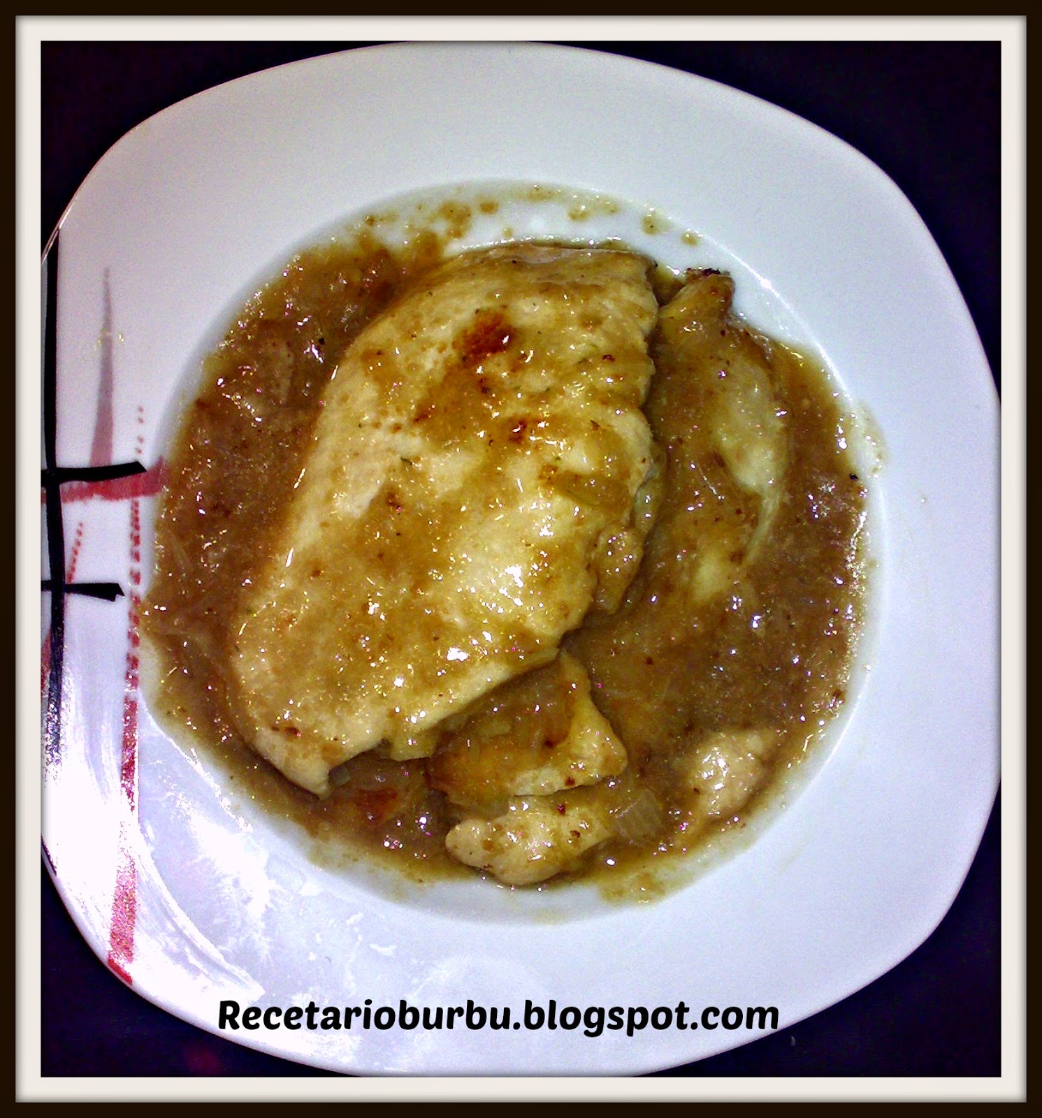 Recetario Burbu: Pechugas de pollo con salsa de cebolla