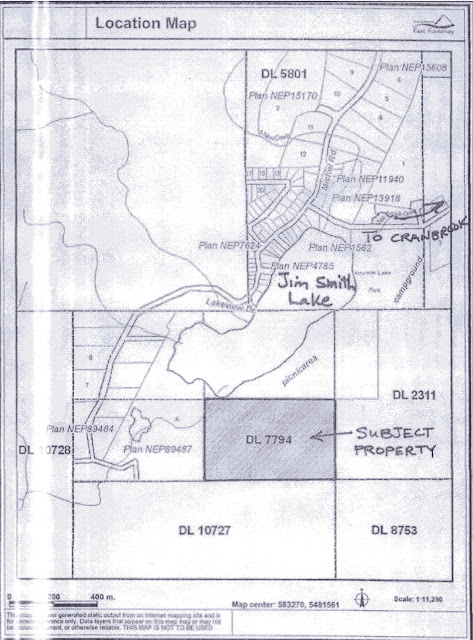 The Cranbrook Guardian: Proposed Jim Smith Lake Subdivision