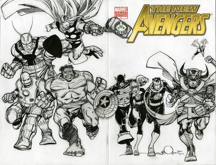 Marvel Comics of the 1980s: Avengers #300 homage by Simonson