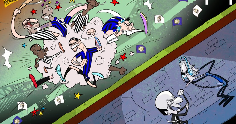 Omar Momani cartoons: Inter vs Juve 2015