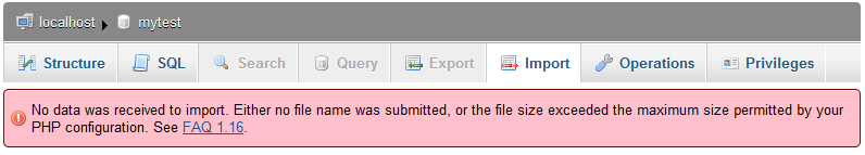 WeB LoG'S JuUiER: แก้ปัญหา import .sql เข้า MySQL ผ่าน phpmyadmin ไม่ได้