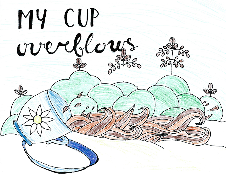 My Cup Overflows: My Cup Overflows Coloring Page
