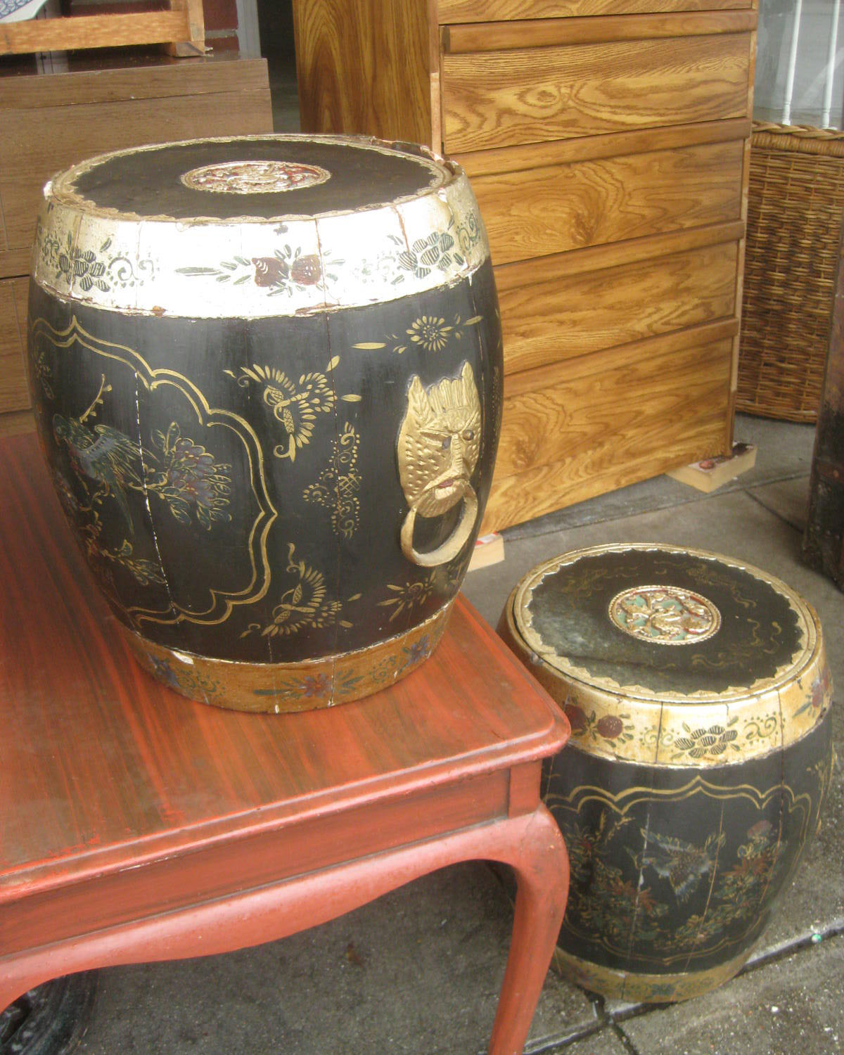 UHURU FURNITURE & COLLECTIBLES: SOLD - 2 Chinese Barrels - $50