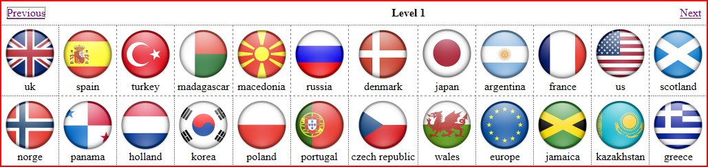 Code Junction: Flag Quiz Solution: Level 1