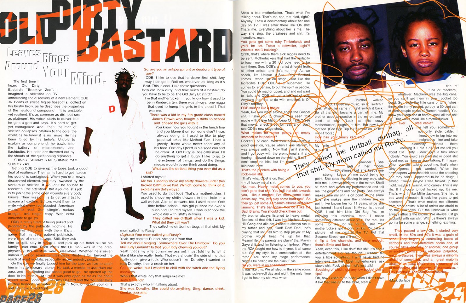 WTCFoLife Blog: [Throwback] ODB On the cover of On Te Go Magazine (90')