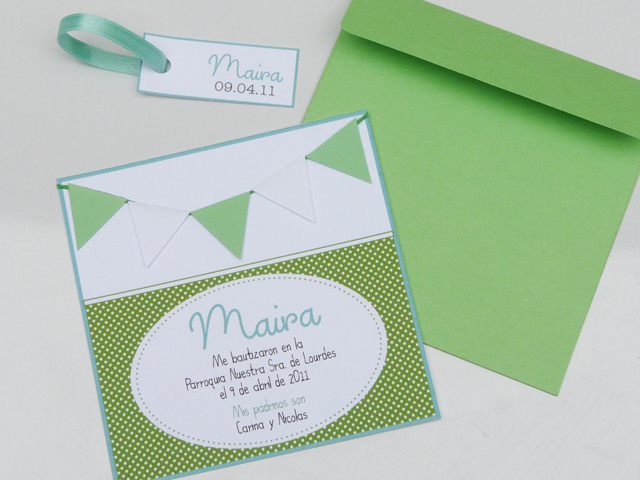 Tinta Azul: Invitaciones con banderines!!
