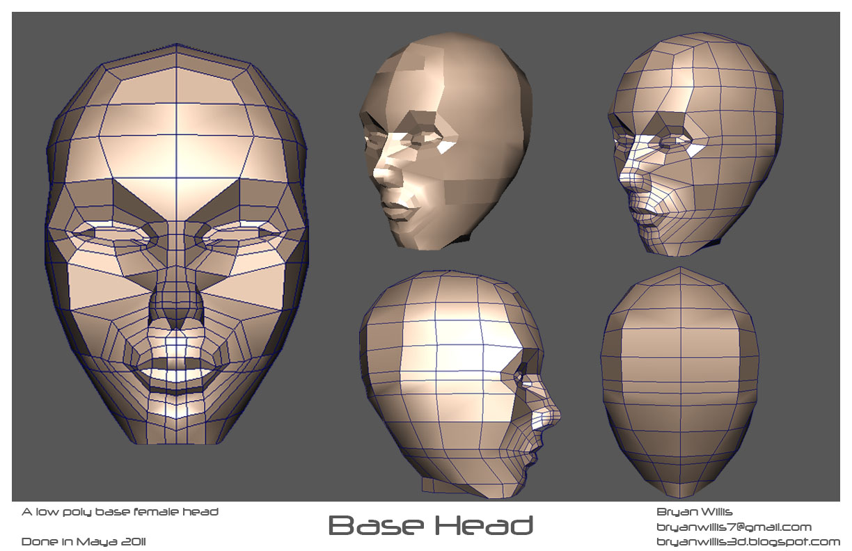 Bryan's 3D Art: Base Head Model