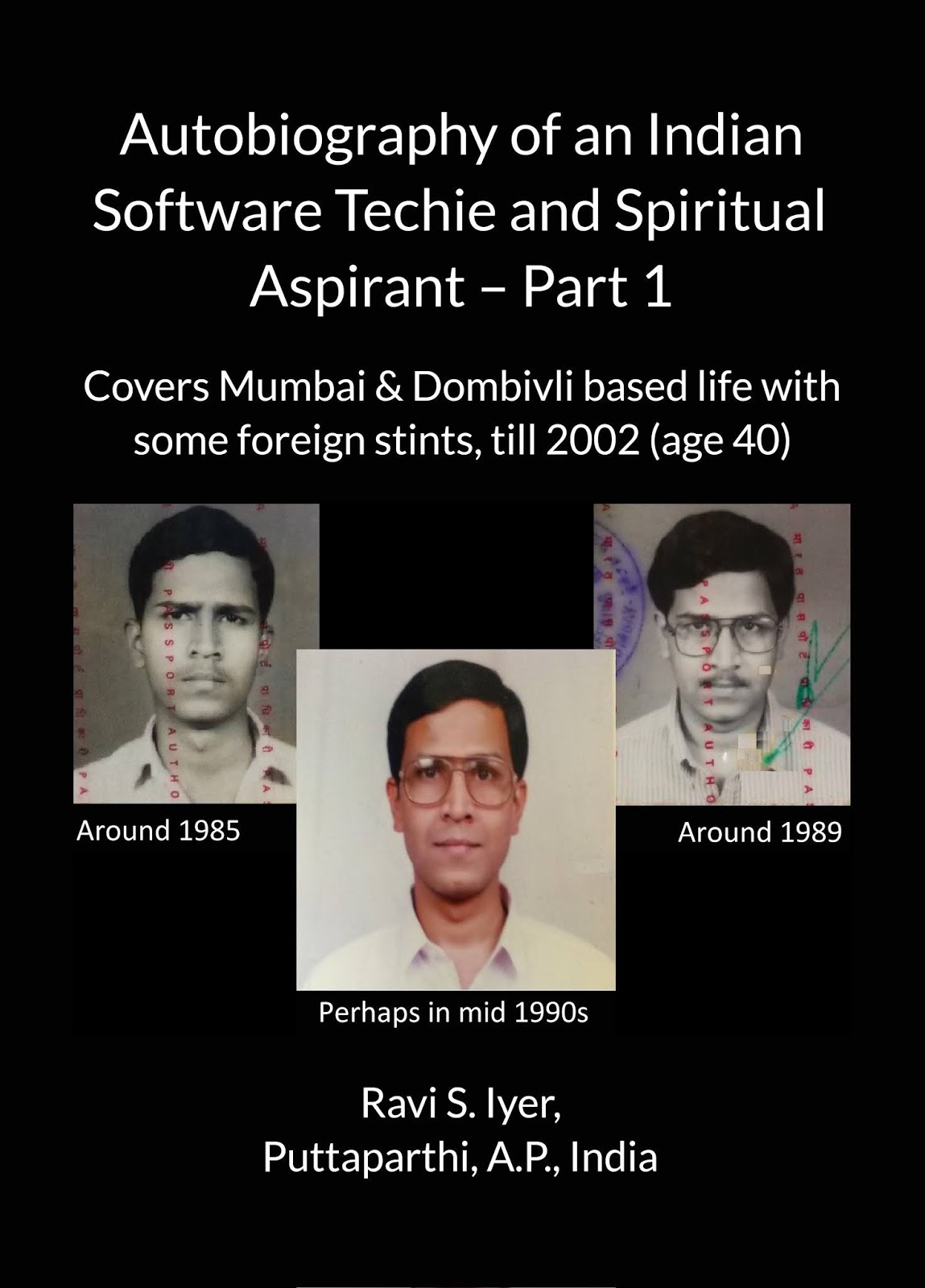 My part autobiography book front page cover