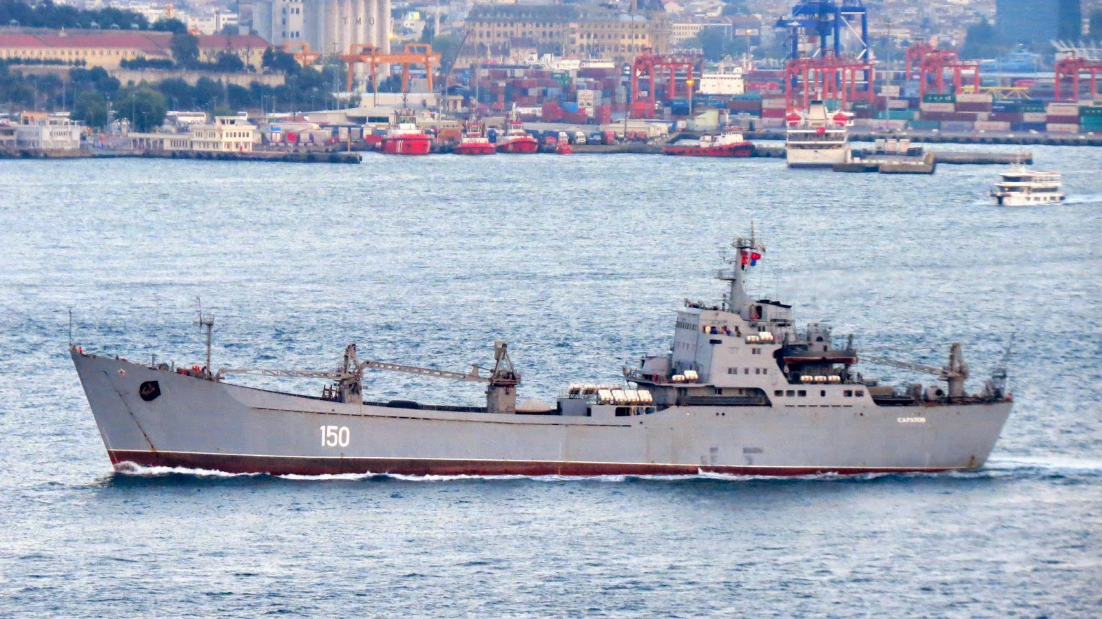WARSHIPS ON THE BOSPHORUS: 150 SARATOV, Alligator class large landing ship