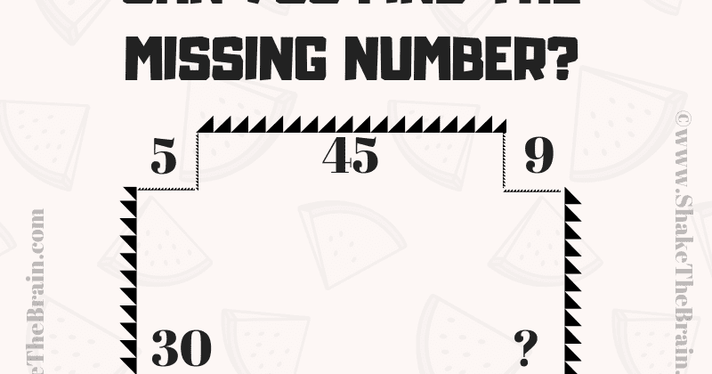 Missing Number Brain Teaser for Kids with Solution