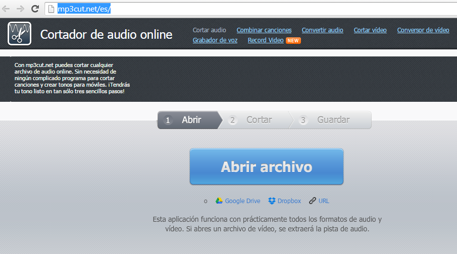 Profesores en la nube: MP3CUT.NET editor de ficheros de audio online