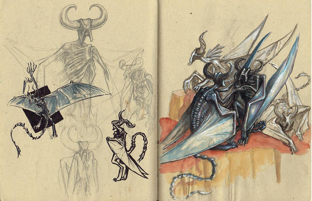 Drawing is Neat: H.P. Lovecraft's Night-gaunt: The Tickling Terror