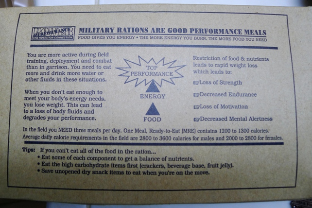 It's a Lovely Day: MRE Menu 7 Brisket Entree