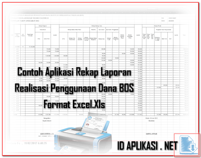Contoh Aplikasi Rekap Laporan Realisasi Penggunaan Dana BOS Format ...
