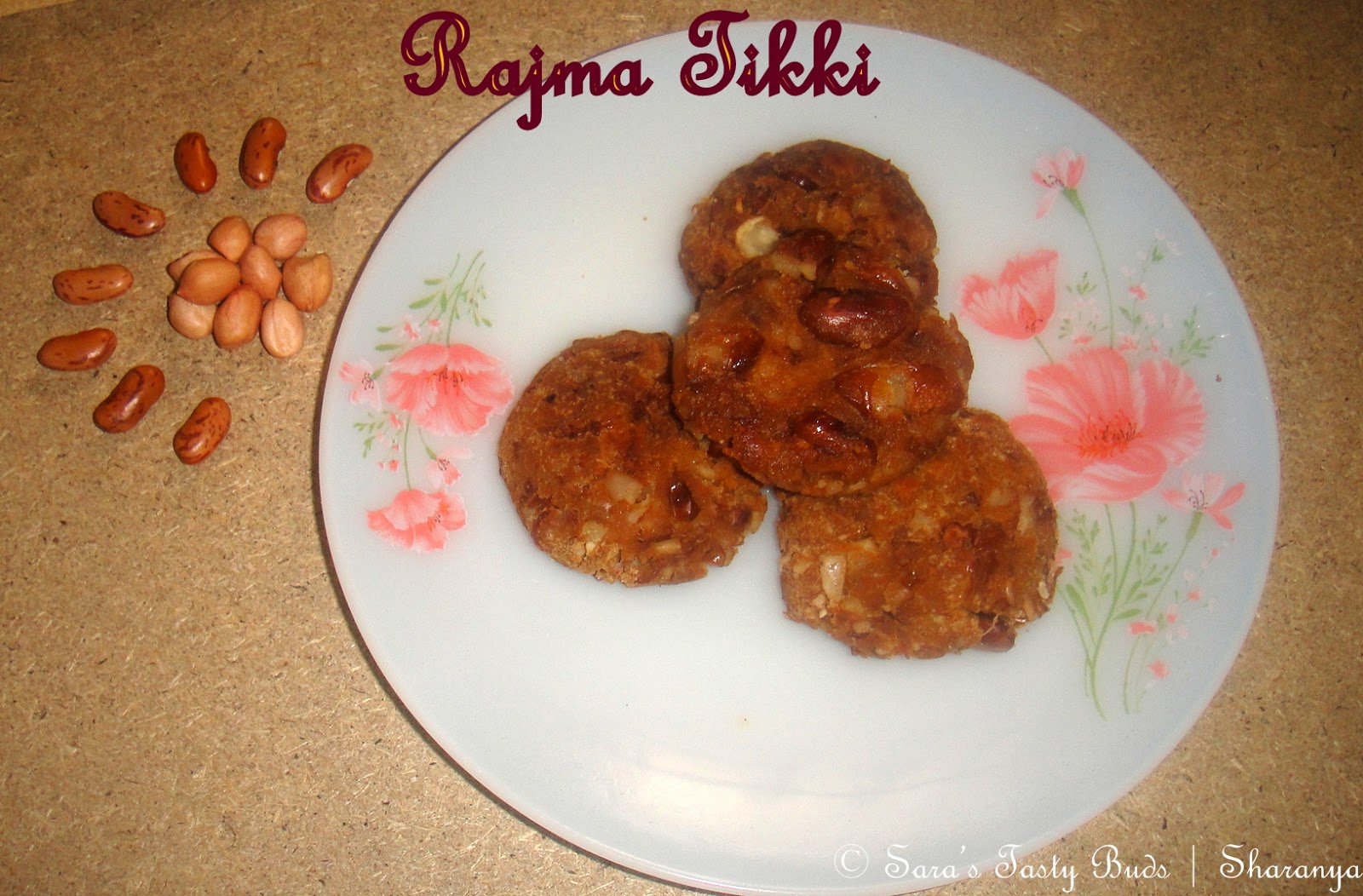 SARA'S TASTY BUDS: Rajma Tikki / Rajma Cutlet / Red Bean Cakes