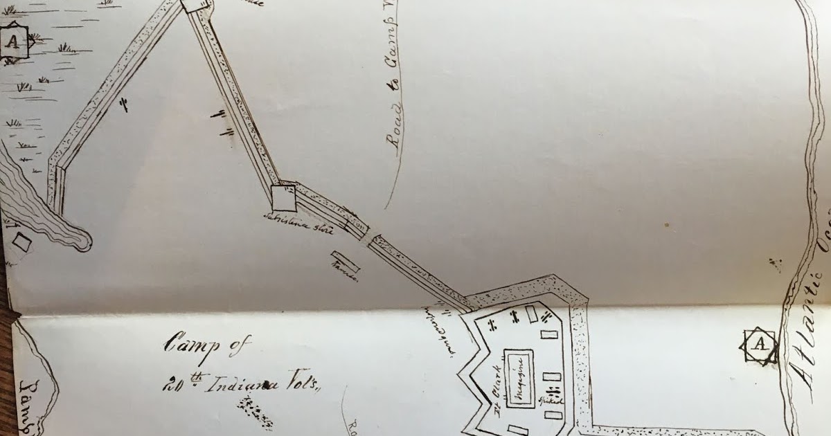 Hampton Newsome: Map of Fort Clark, Hatteras Inlet from National Archives