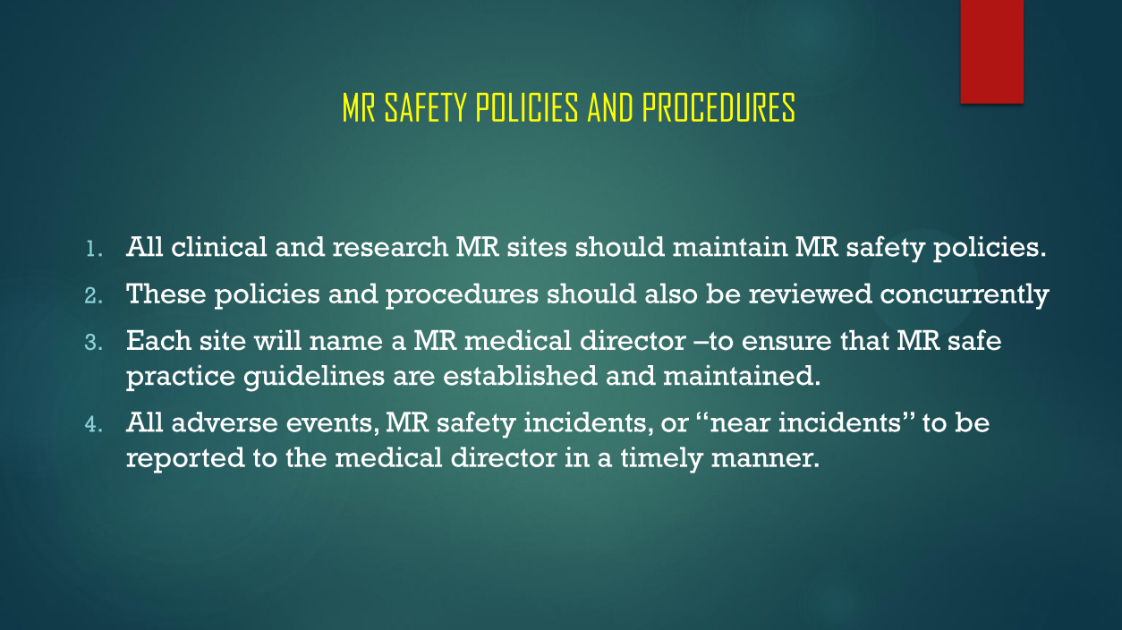 WORLD OF RADIOLOGY: MRI SAFETY GUIDELINES