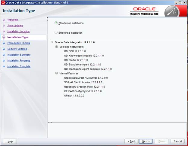Step by Step on Oracle Data Integrator 12C Installation