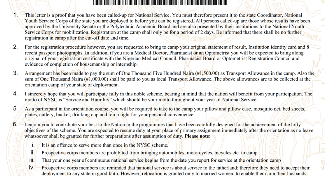 Image Of Nysc Call Up Letter Sample What Is NYSC Call Up Letter image-of-nysc-call-up-letter-sample-what-is-nysc-call-up-letter