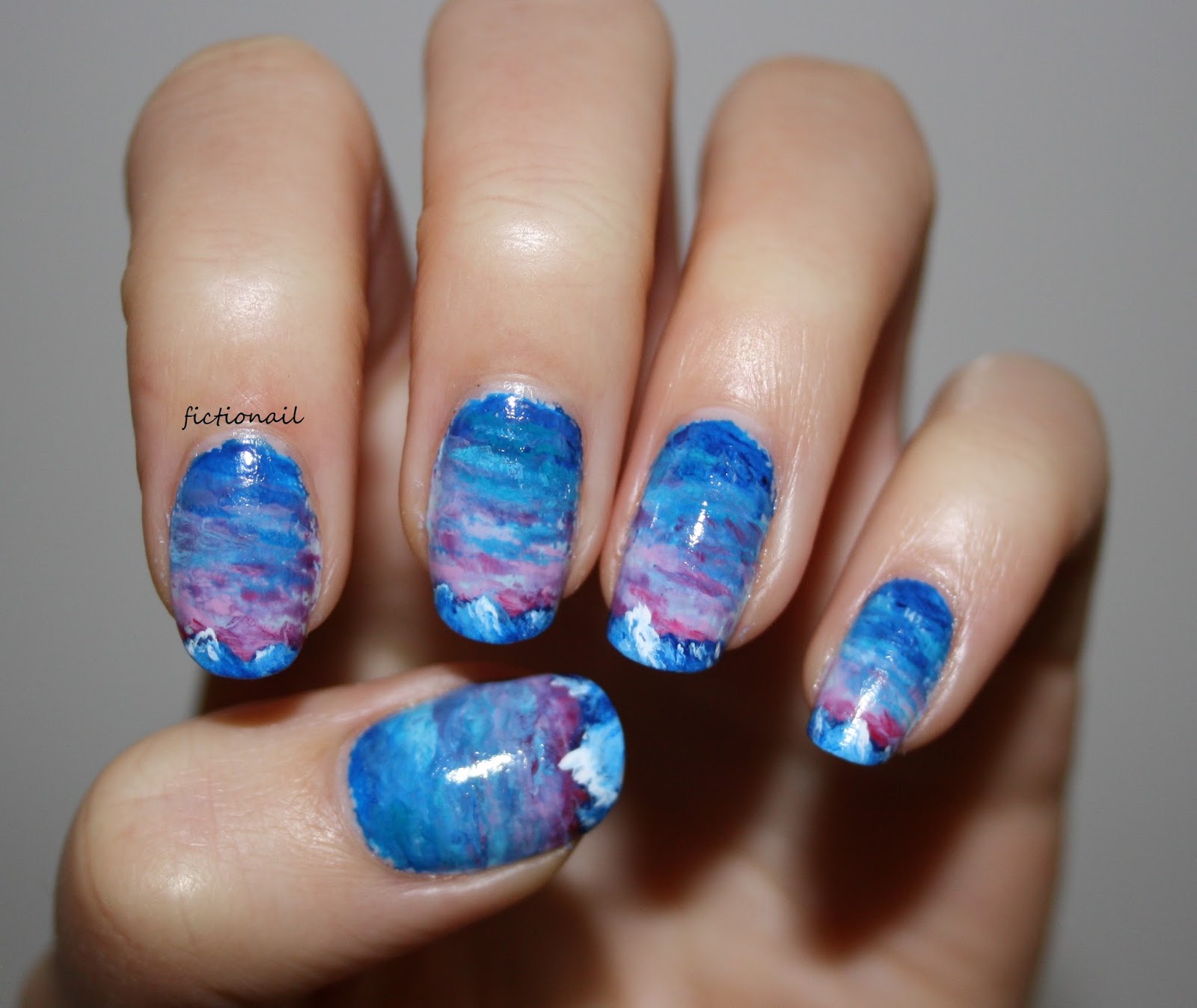 Winter Snowy Mountains Nails