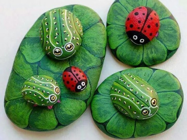 How to paint stones and decorate your home and garden - Diy Fun World