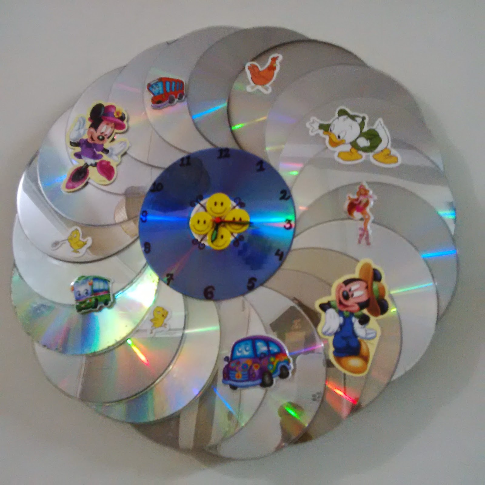 Handmade Craft works - Small and Pretty ones: CD Clock