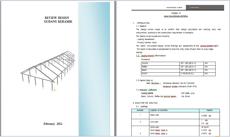 Omah-koe: Perhitungan Struktur Baja Gudang
