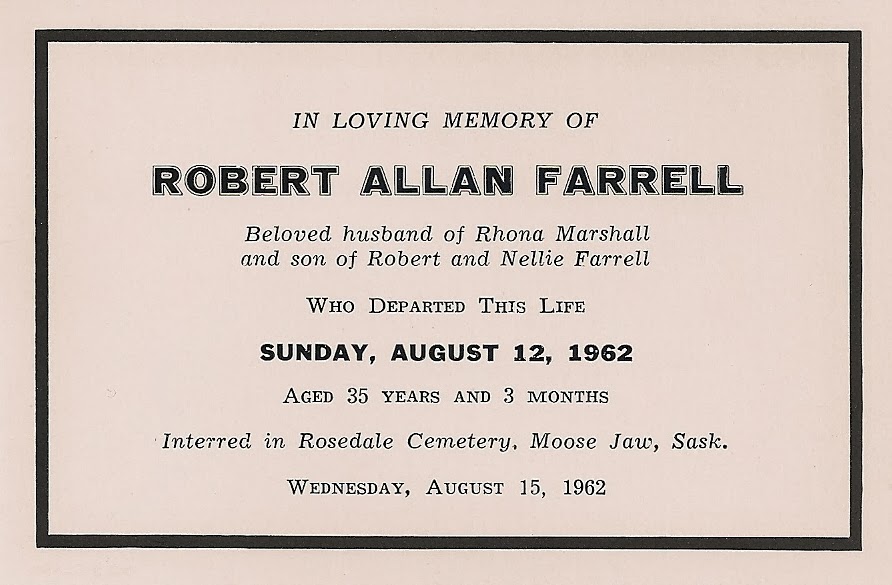 A Twig In My Tree: 52 Ancestors: #2 - Robert Allan Farrell (1927-1962)