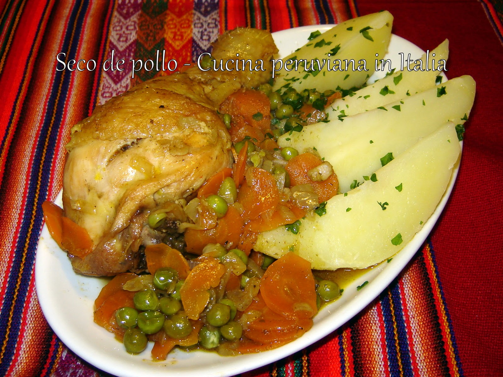 Cucina peruviana in Italia: Seco de pollo - Pollo in umido con verdure