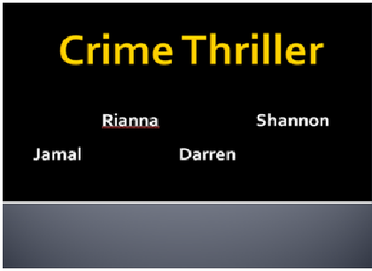 AS Media Coursework: Conventions of Crime Thriller Genre