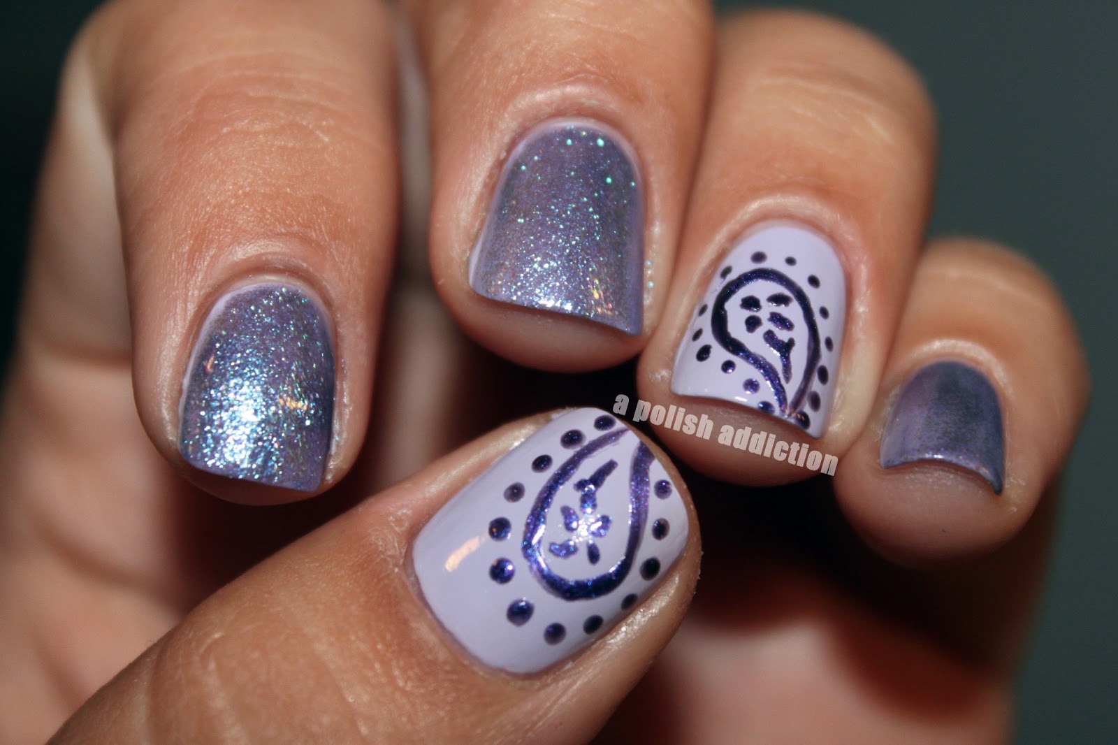 A Polish Addiction: Teardrop Flower Nail Art