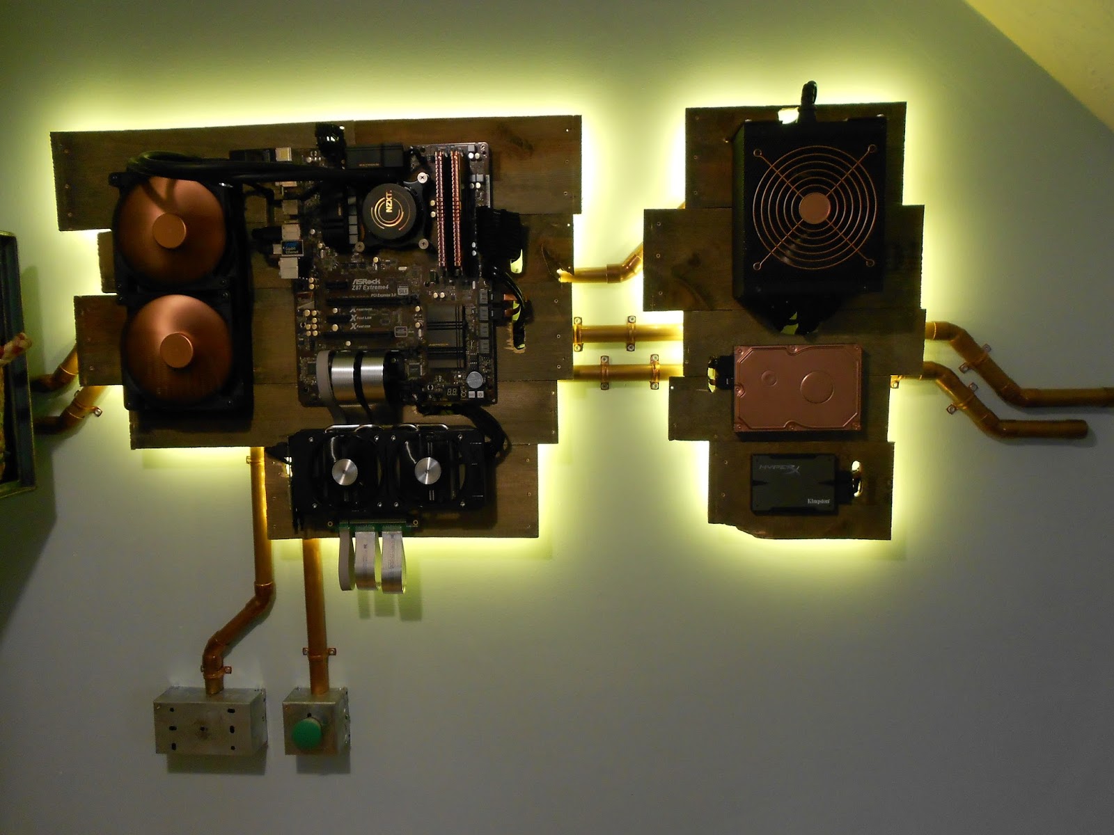 Un mod PC mural à base de bois et de cuivre | Micougnou