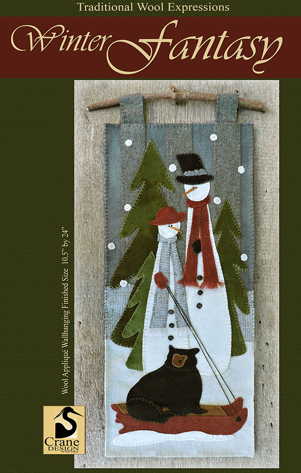 Crane Design by Jan Mott Wool Applique Penny Rug & Punchneedle Patterns ...