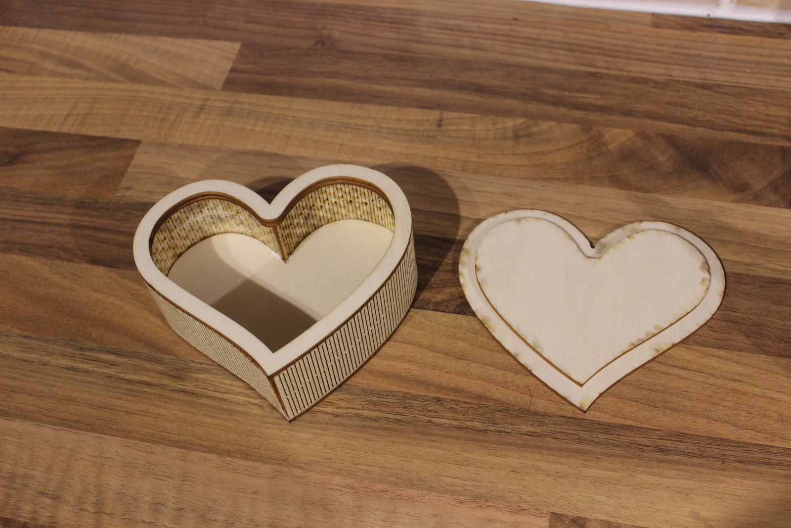 Wooden Heart Box
