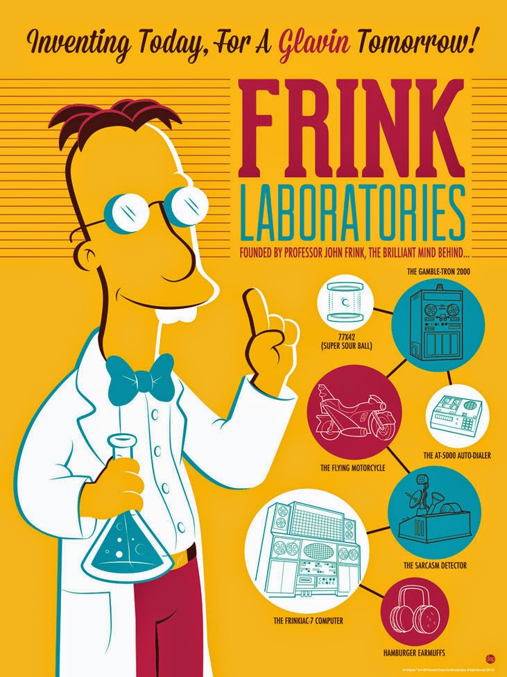 The Blot Says...: “Frink Laboratories” The Simpsons Screen Print by ...