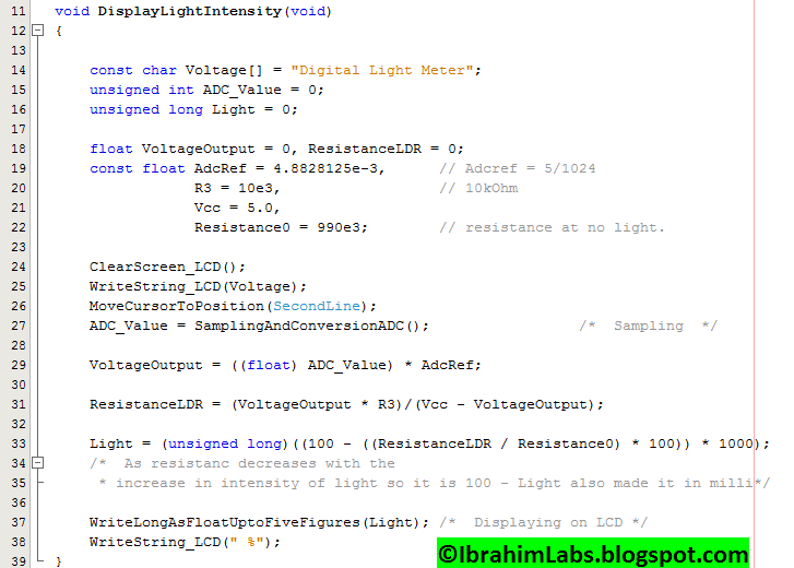 Simple Photometer (Light meter) using LDR and PIC microcontroller ...