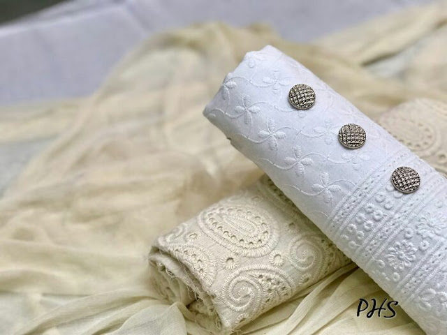 Latest Chicken work Dress Materials