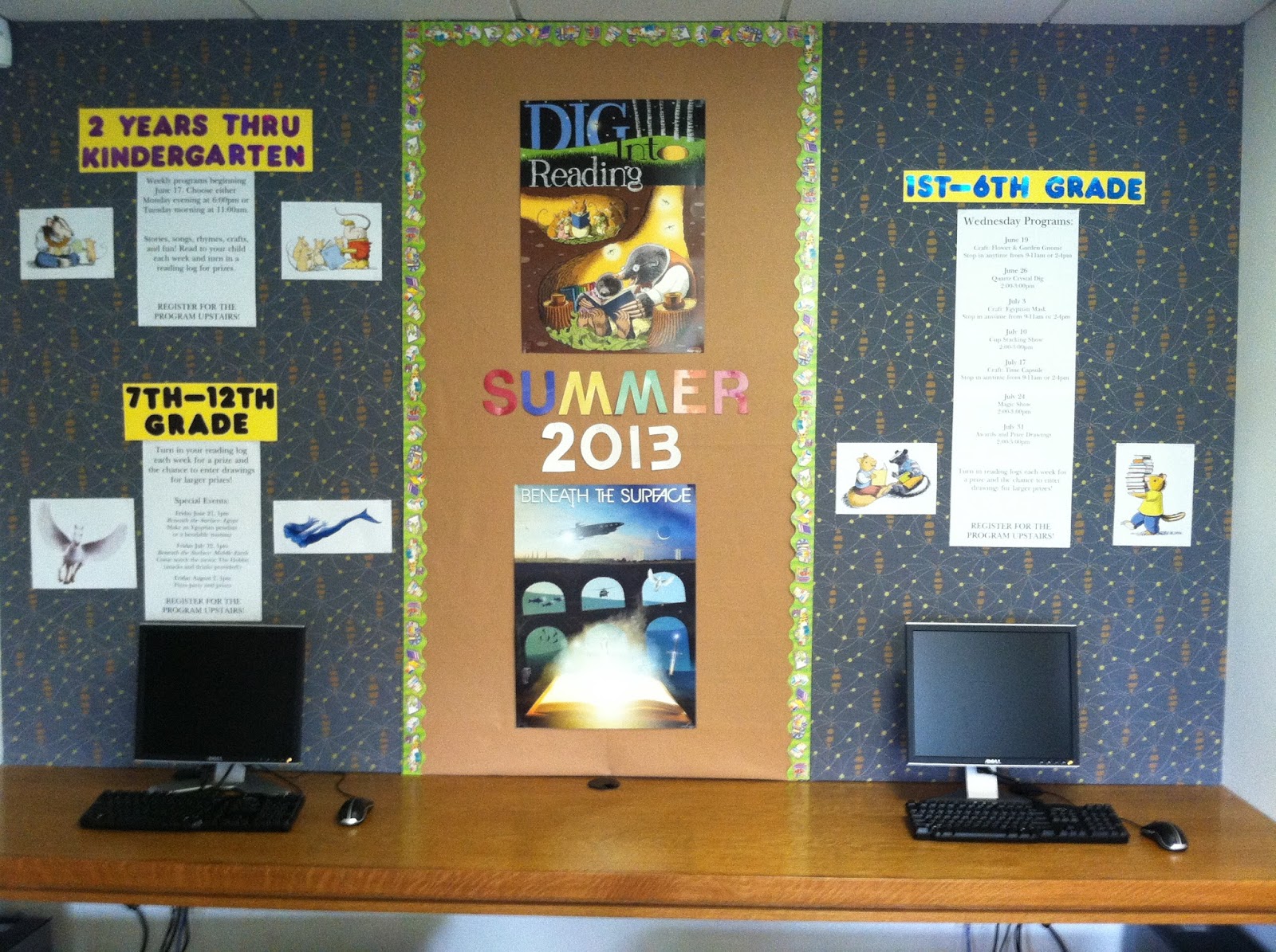 The Lion is a Bookworm: Bulletin Boards: Dig into Reading!