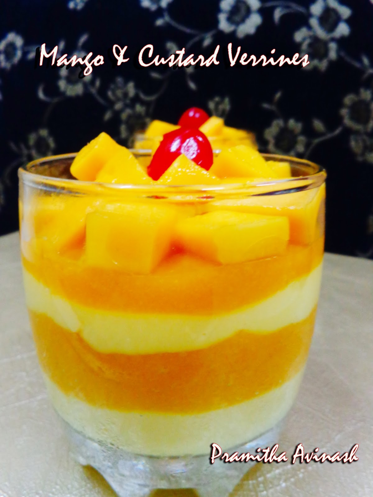 Pramitha Love Cooking!!!!!: Mango & Custard Verrines