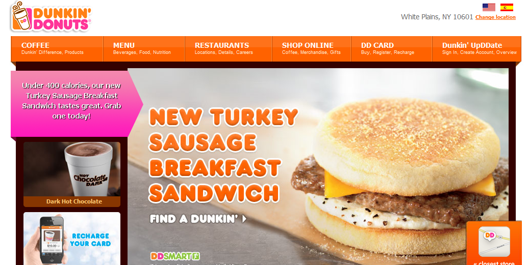 bedah website dunkin donuts