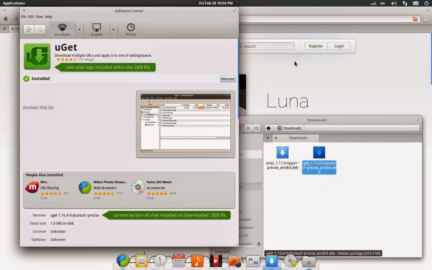 uGet download manager untuk Elementary OS