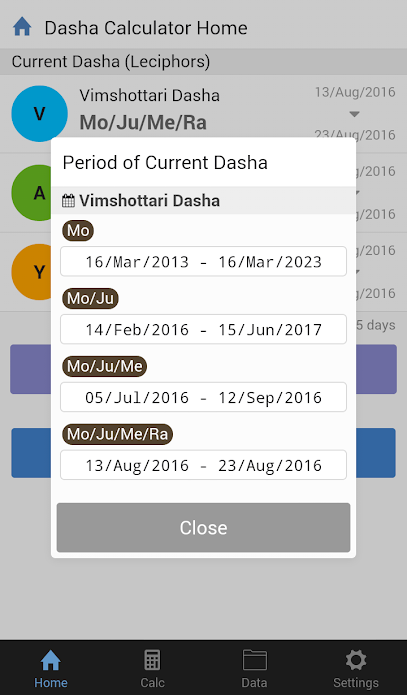 Dasha Calculator