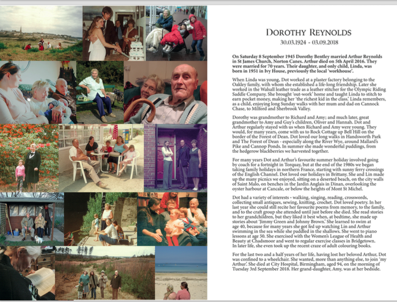 DEMOCRACY STREET: Dorothy Reynolds - her funeral